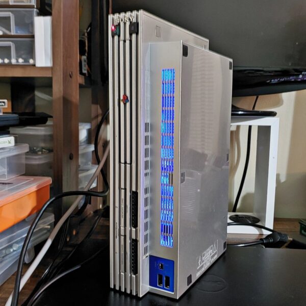 Silver Sony PlayStation 2 PS2 FAT Bundle + Blue LEDs, #5813 | The Retro ...